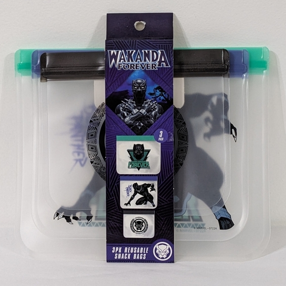 Marvel | Kitchen | Marvel Black Panther Wakanda Forever 3 Pack Reusable ...